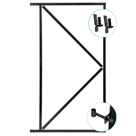 IJzeren deurframe 155x100cm zwart | Tuinhoutdiscount.nl